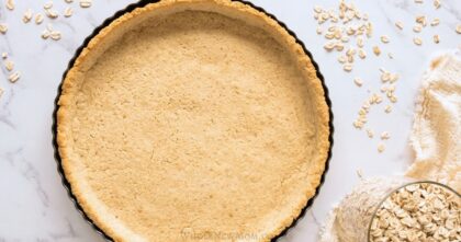 Super Easy Oat Flour Pie Crust — Gluten free with Vegan Option
