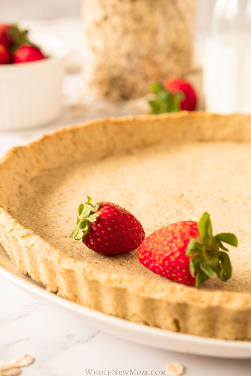 Super Easy Oat Flour Pie Crust — Gluten free with Vegan Option